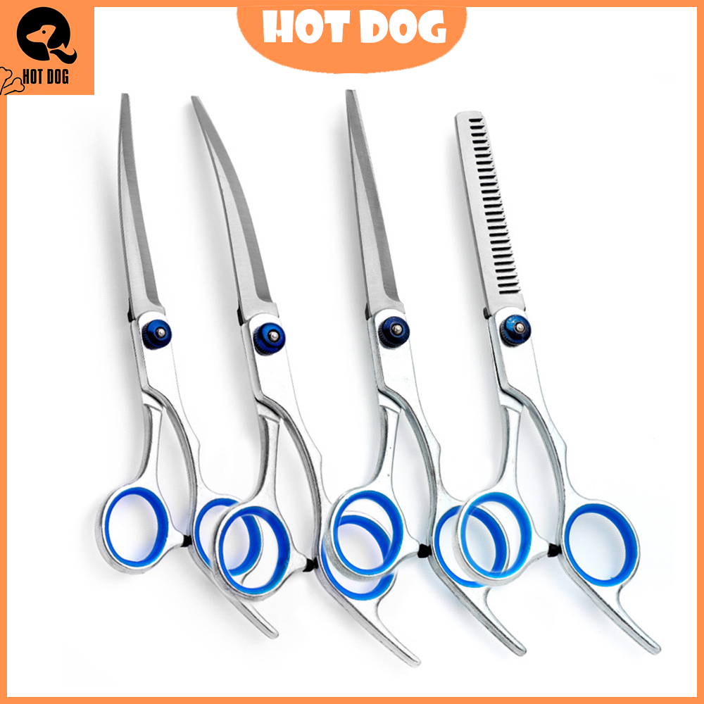 Pet Grooming Scissors Kit 4 Pieces Dog Cat Grooming Scissors Pet ...