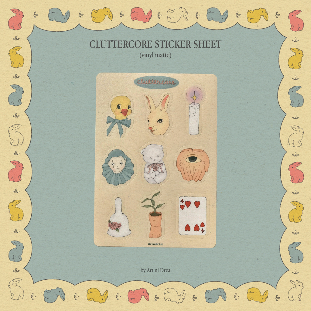 CLUTTERCORE Matte Vinyl Waterproof Sticker Sheet by Art ni Drea ...