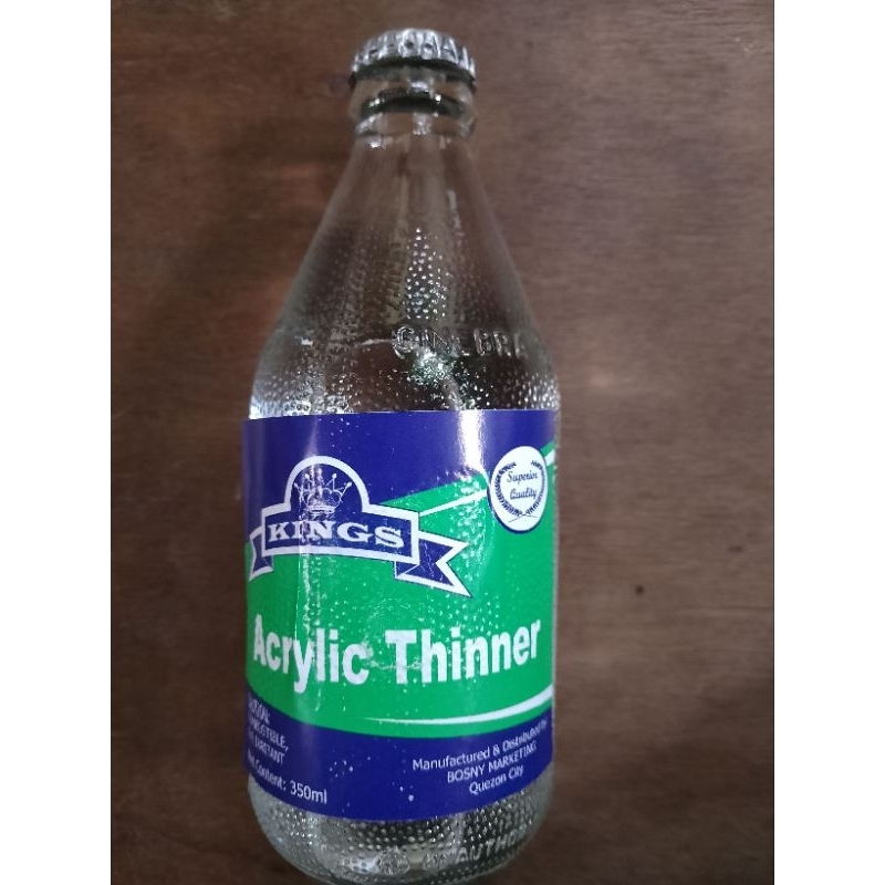 KINGS ACRYLIC THINNER ORDINARY / HI-GLOSS ACRYLIC THINNER 1BOTTLE 350CC ...