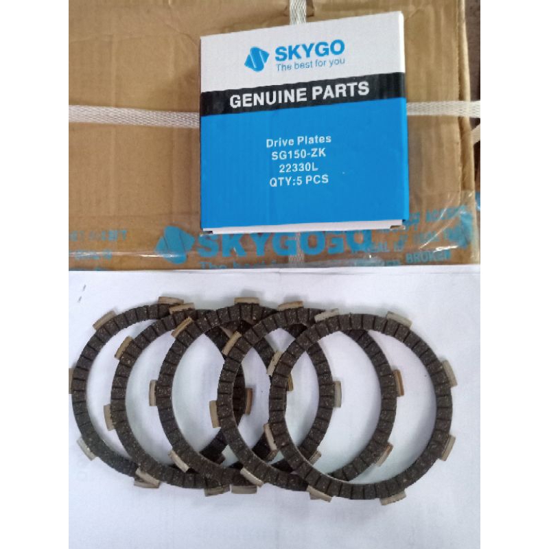 Drive Plates SG150-ZK Set Clutch Lining (5 pcs) Original Skygo | Shopee ...