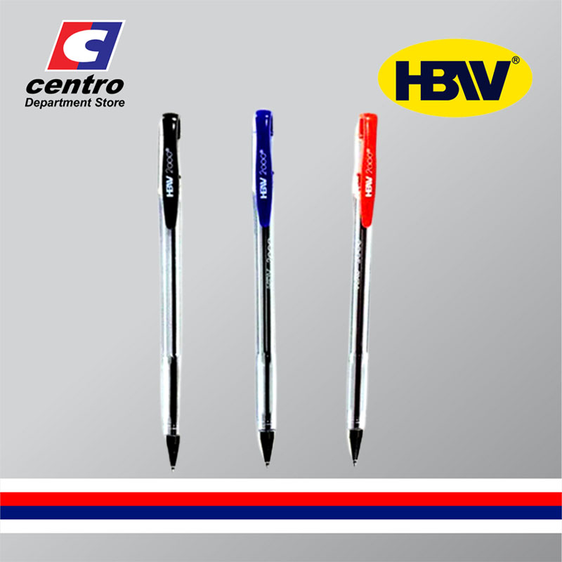 HBW 2000 Fine Point Ballpen 0.5mm (Red/Black/Blue) | Shopee Philippines