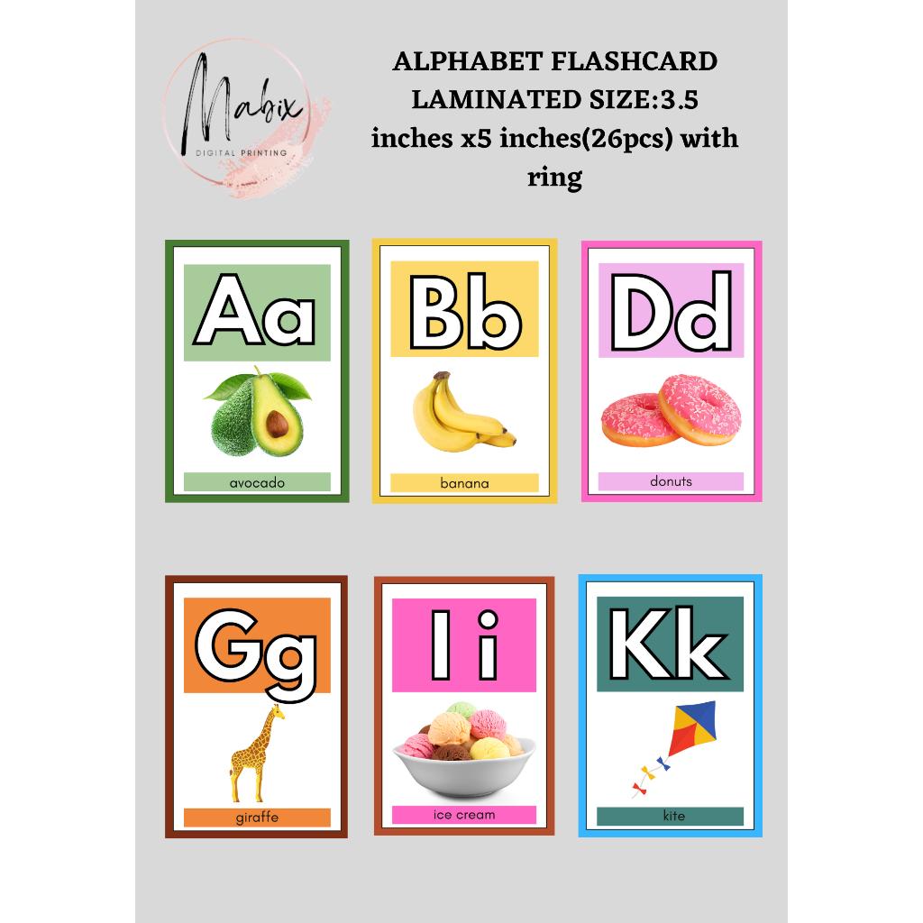 Laminated Educational Flashcard for kids | Shopee Philippines