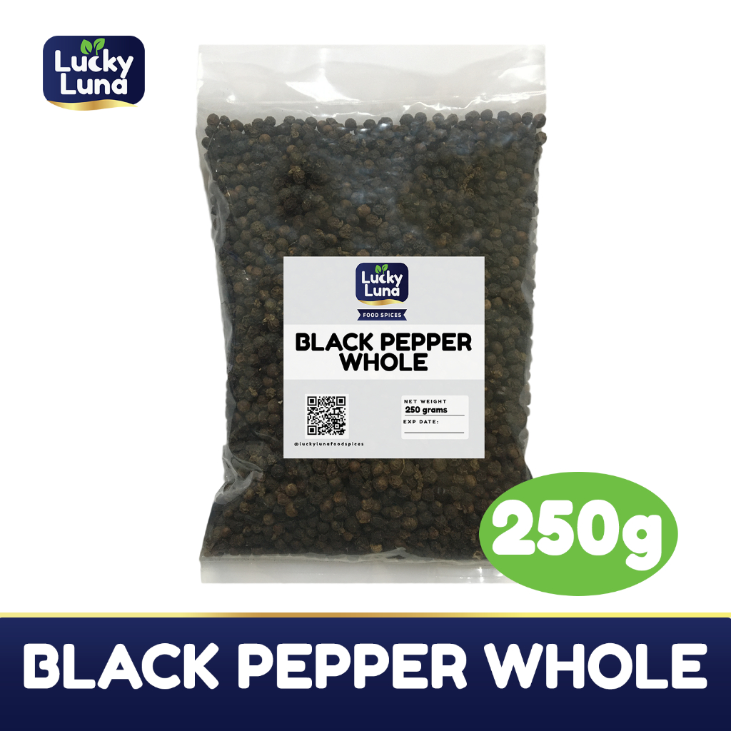Whole Black Pepper / Paminta Buo / Premium Quality Black pepper (250g ...