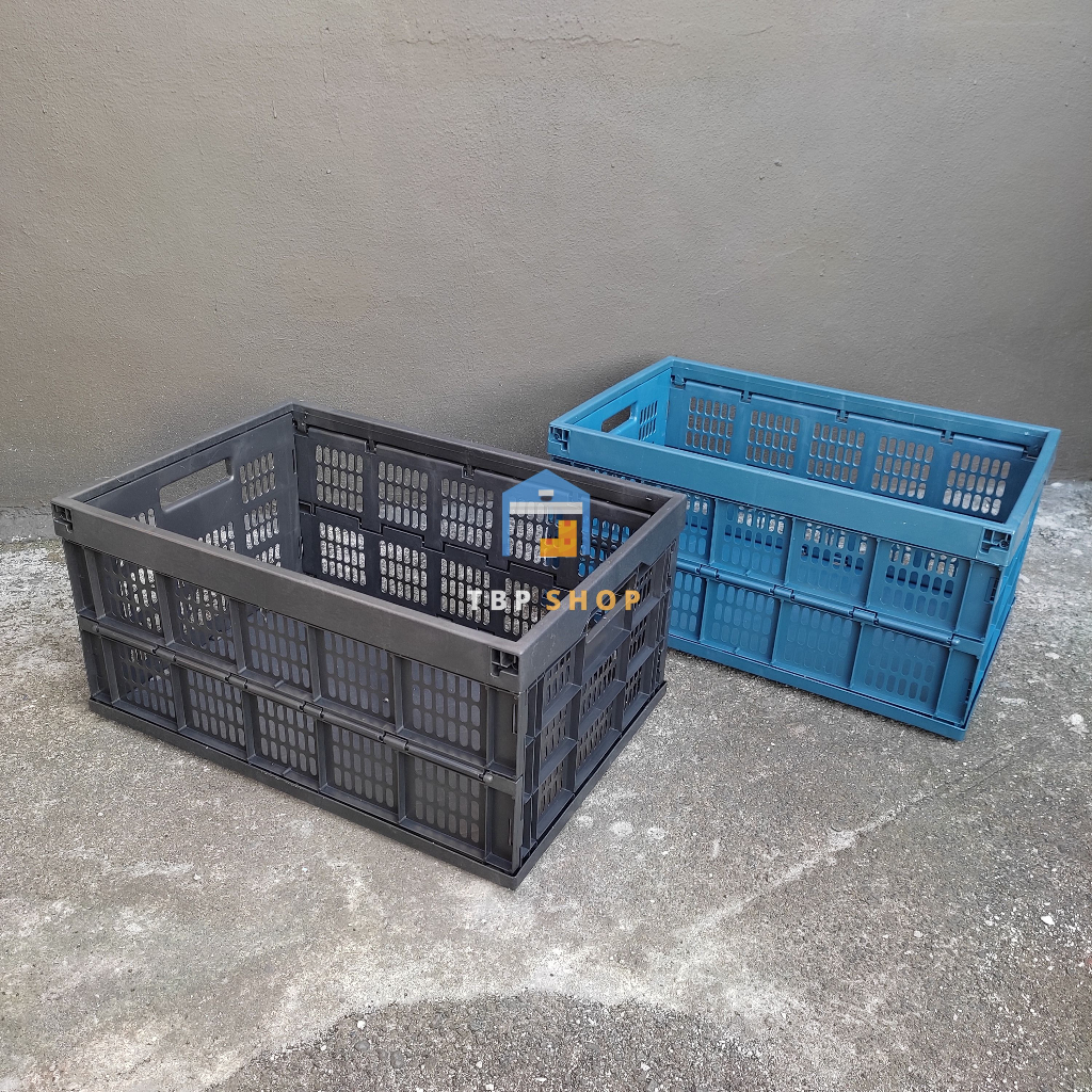 Collapsible Crate Stackable Fruit Crate Foldable Space Saving Storage ...