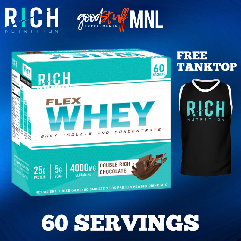 Rich Nutrition FLEX WHEY Double Rich Chocolate 60 servings | Shopee ...