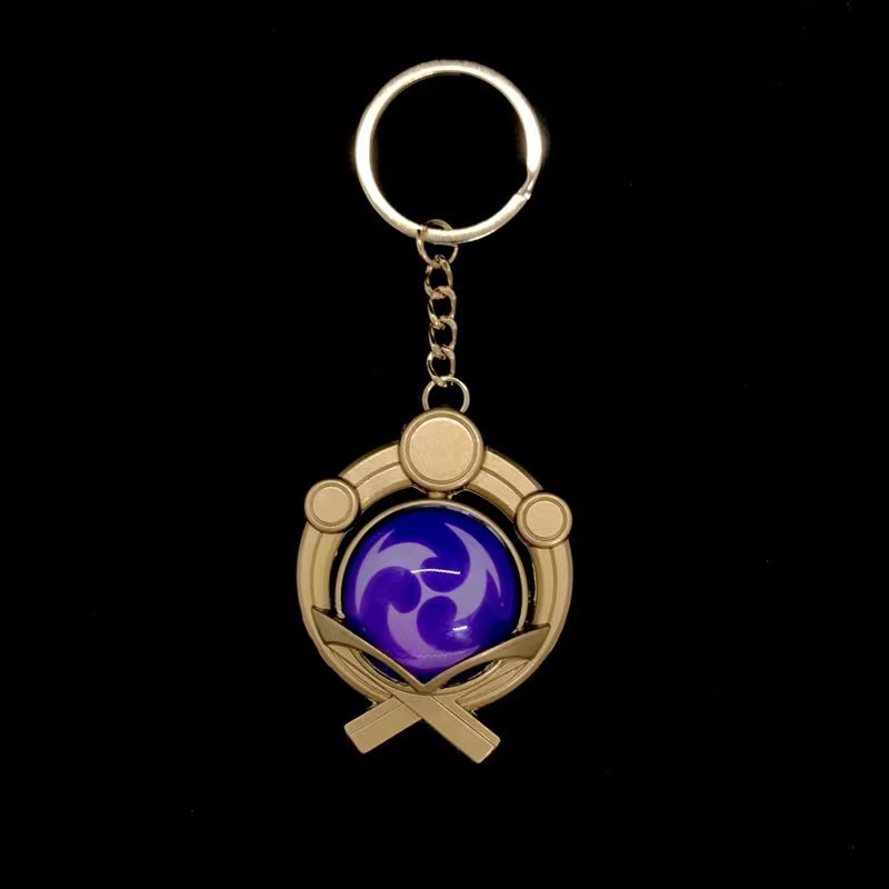 Genshin Impact Vision Luminous Key chains Charm Game Project Cosplay ...