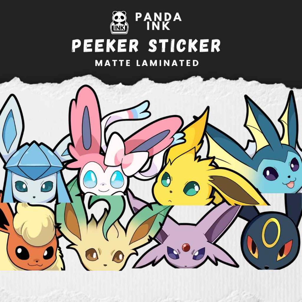 Pokemon Evee Peeker Sylveon Espeon Glaceon Flareon and more Waterproof ...