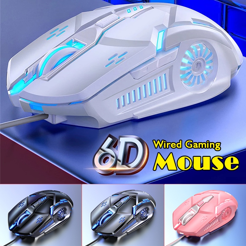 Esports Mechanical Gaming Mouse LED Color USB Wired Office support PC ...