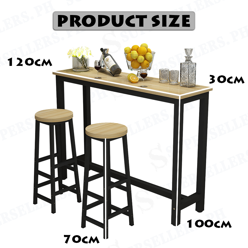 Bar Table And Chair Combination Mini Bar Table + 2 Chairs Set | Shopee ...