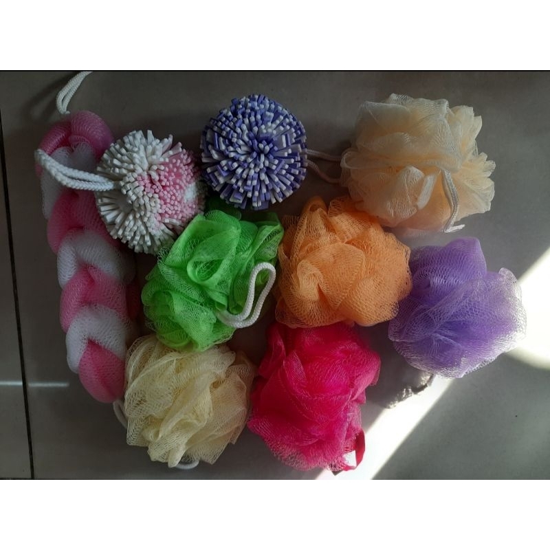 ASSORTED COLORED LOOFAH SCRUB PANGHILOD | Shopee Philippines