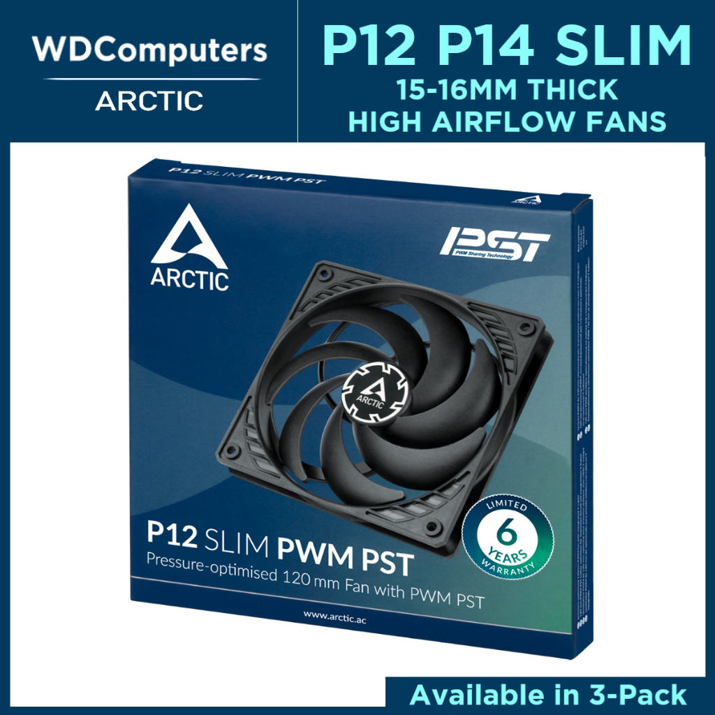 ARCTIC P12/P14 SLIM PWM PST - 120/140mm Case Fan with PWM Sharing ...