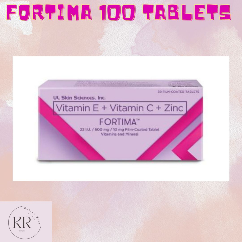 FORTIMA 100 tablets of (Vitamin C + Zinc + Vitamin E) | Shopee Philippines