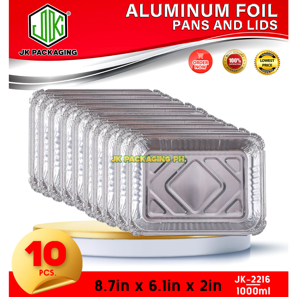 JK PACKAGING PH [ 8.7 x 6.1 x 2 ] 【10 PCS.】 Aluminum Tray JK-2216 1000ml | Shopee Philippines