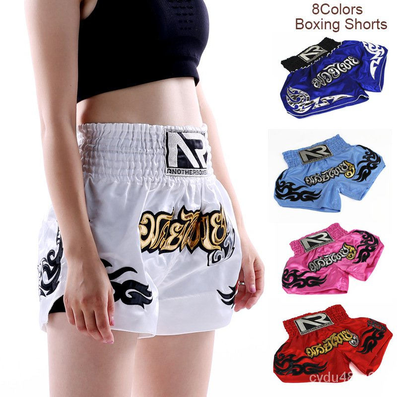 Muay Thai Boxing Shorts for Men's Women's Kids Teenagers Kickboxing ...