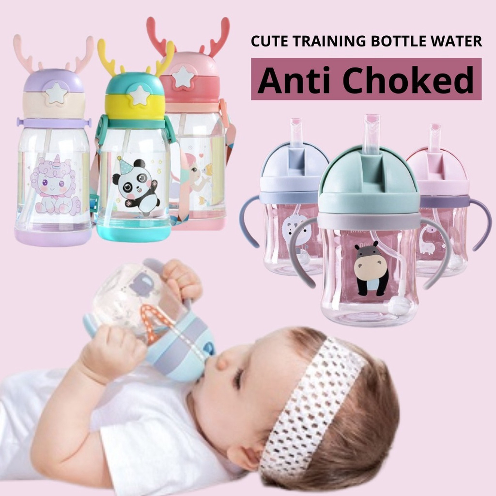 TOS Training Bottle Sippy Cup with Straw Anti-Choking Straw Bottle ...