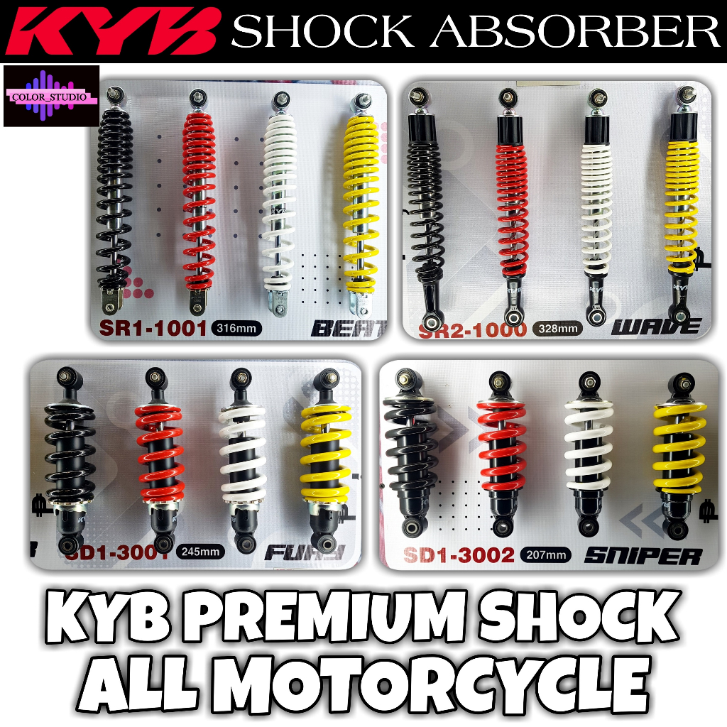 KYB PREMIUM KAYABA Rear Shock Absorber Mio / Beat / Click / Fino ...