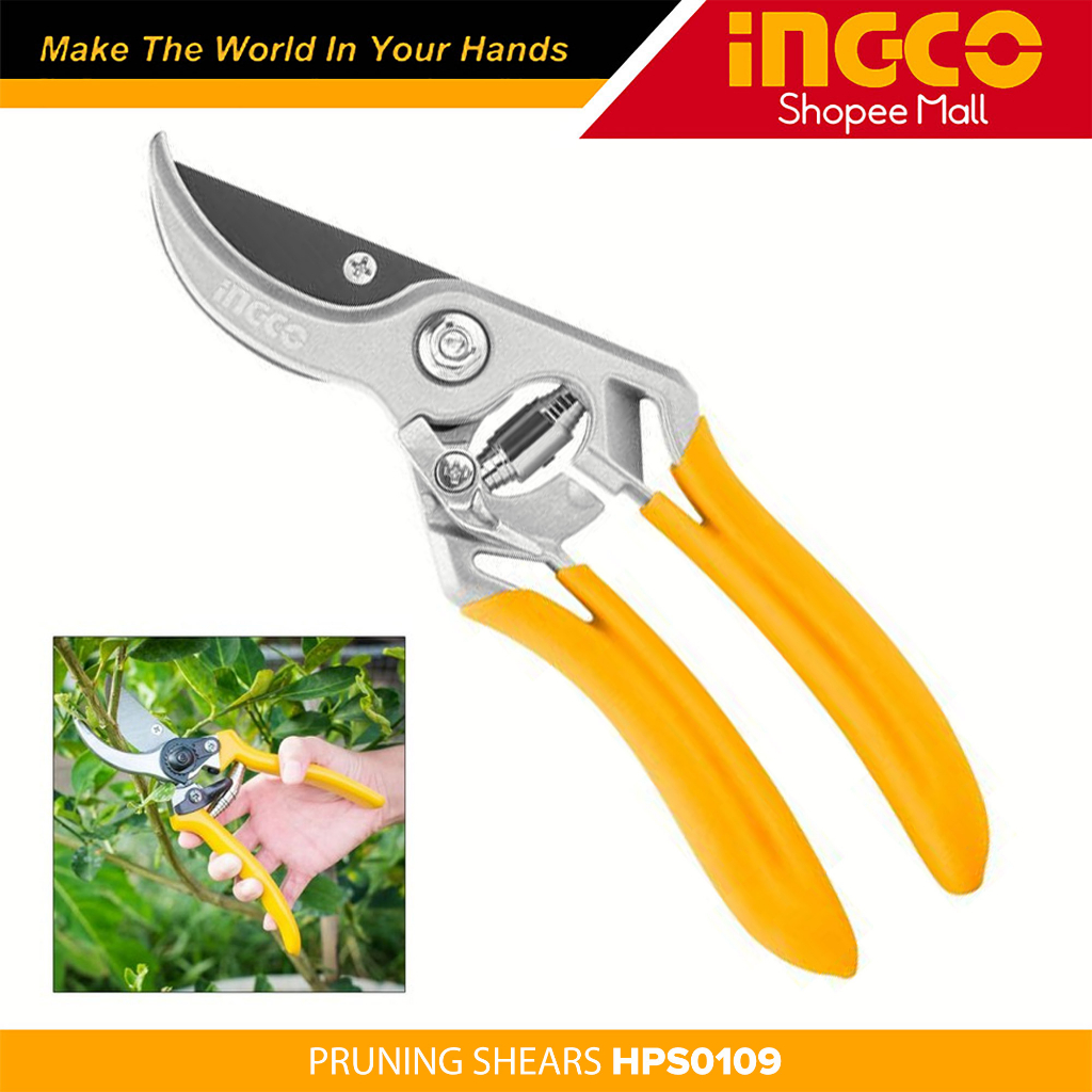 Ingco HPS0109 Secateurs Garden Pruning Shears Stem Cutter Bypass Type ...