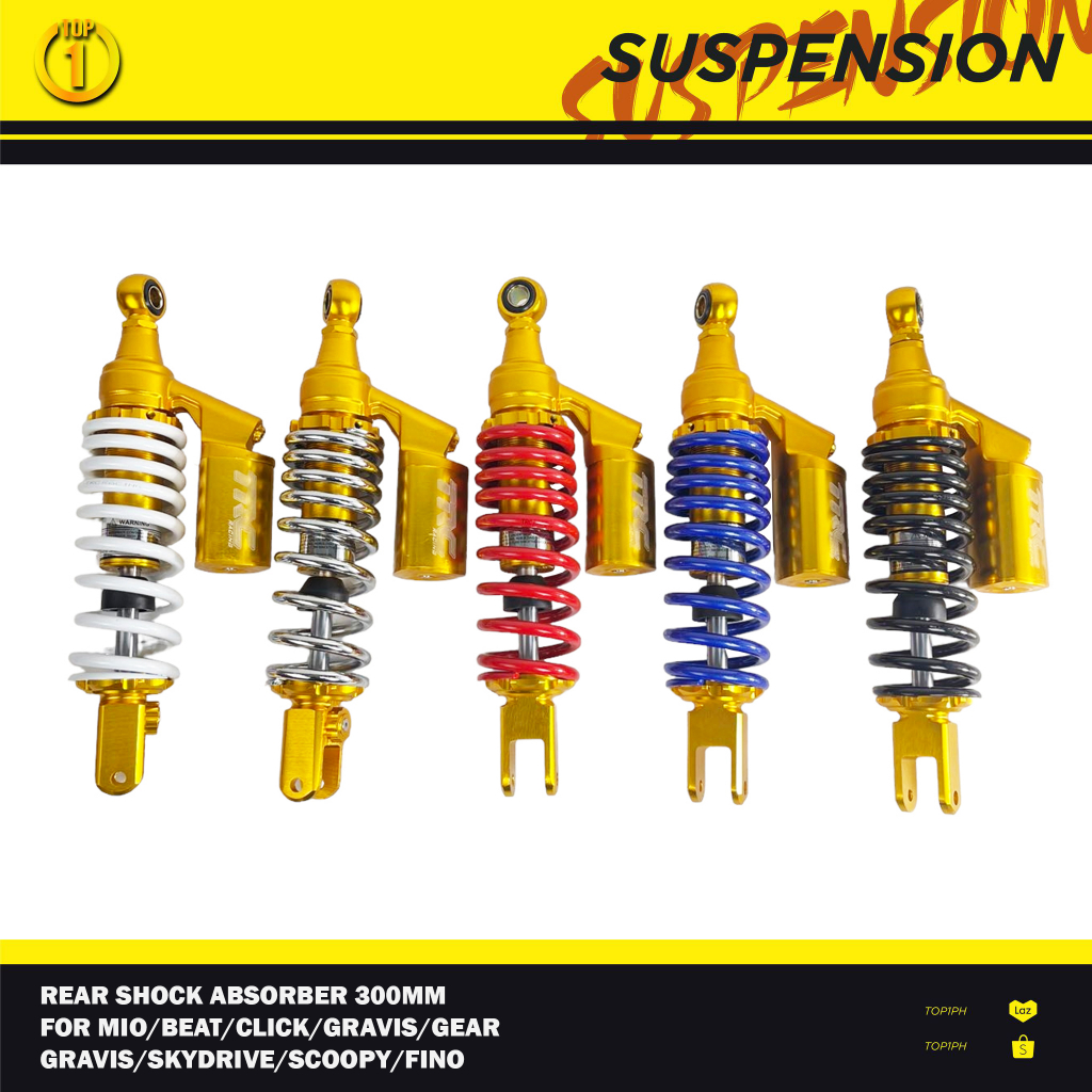 1 Pc Rear Mono Shock Absorber 300mm for Mio Beat Click Gravis Gear Skydrive Fino Scoopy Dio ...