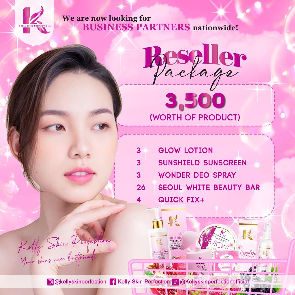 Reseller Package Kelly Skin Perfection Negosyo Package Skin Whitening ...
