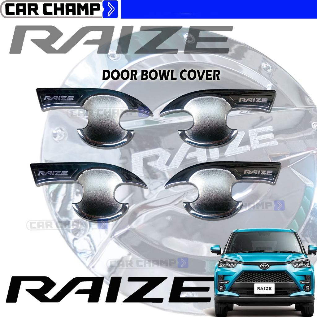 Toyota Raize 2022 to 2025 Door Bowl Cover MATTE BLACK / CHROME | Shopee ...