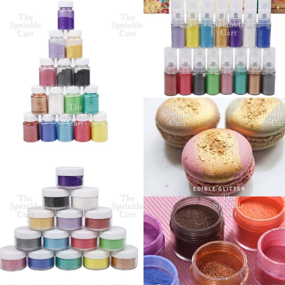 Glitter Luster Powder Dust Multicolor Powder for Cake and Cupcake ...