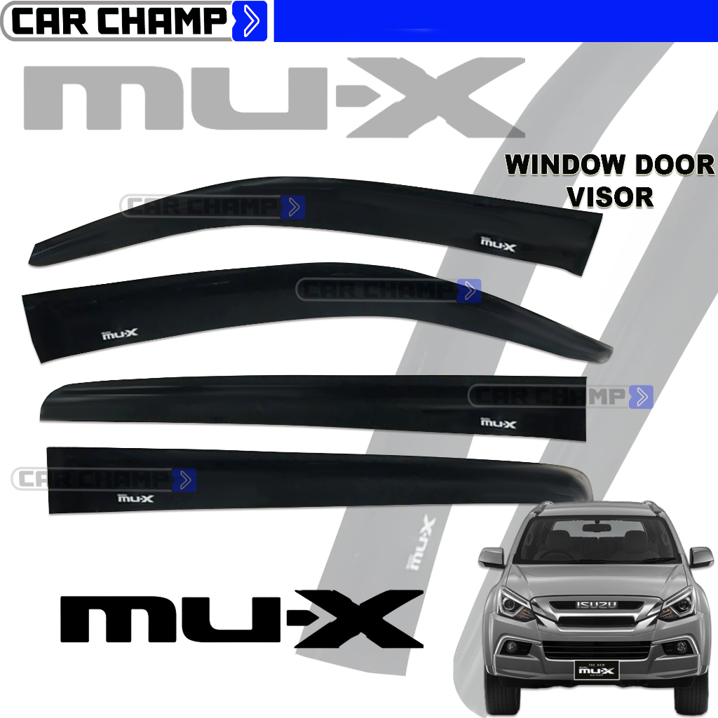 Isuzu MUX 2021 to 2024 INJECTION TYPE Window Door Visor Black Thailand ...
