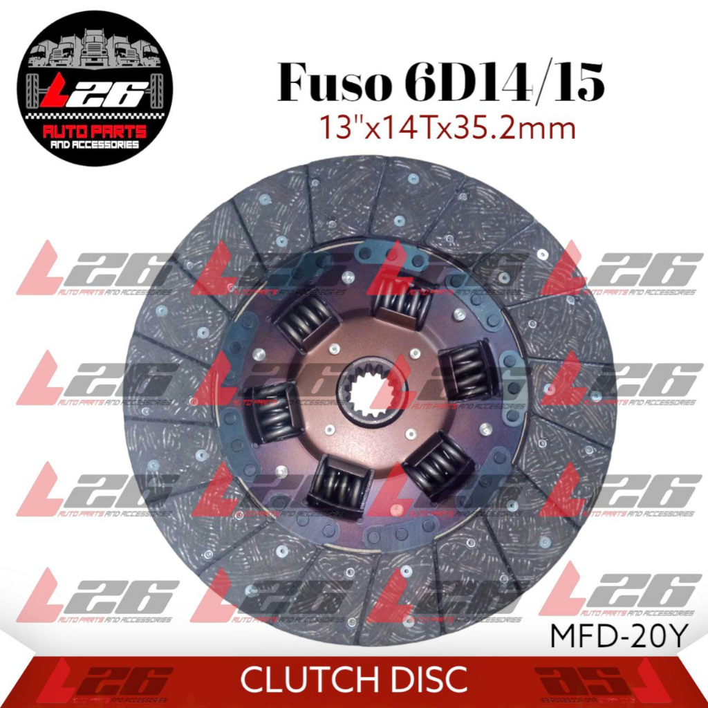Fuso 6D14 6D15 CLUTCH DISC/CLUTCH PLATE 13"x14Tx35.2mm MFD-20Y UP-LUC ...