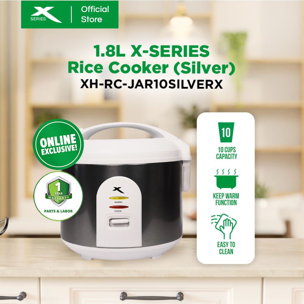 X-SERIES 1.8L Rice Cooker 10 Cups Jar Type with Keep Warm Function ...