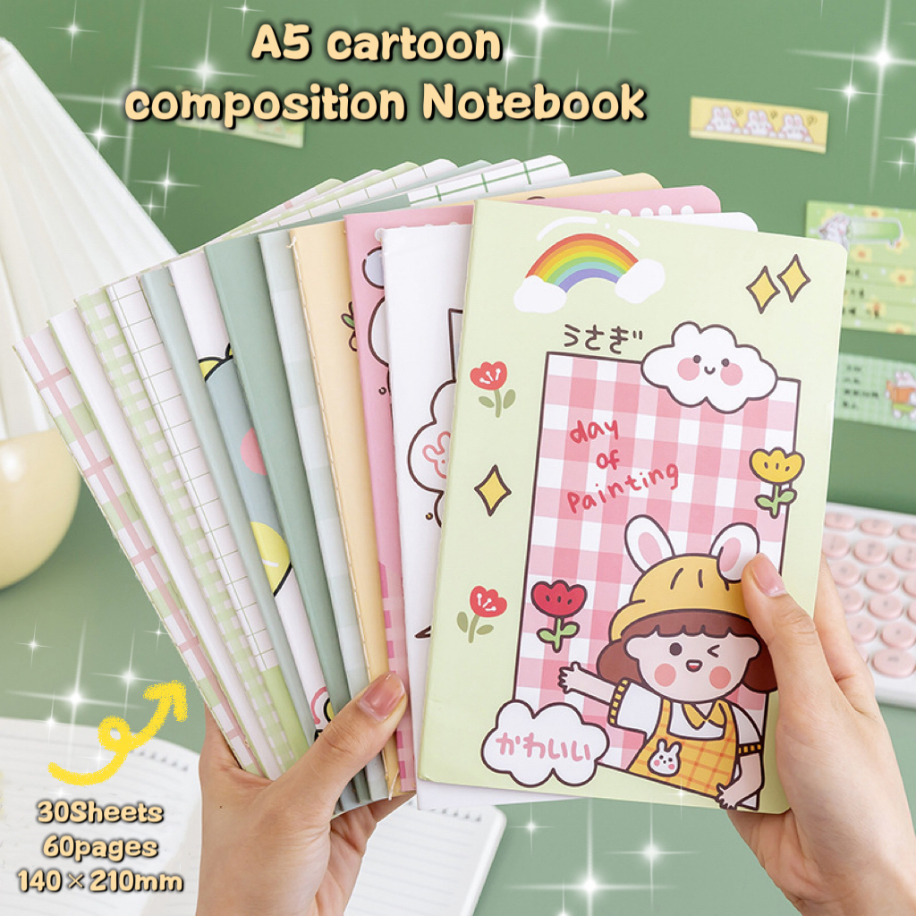 1PC A5 Cute Design Lined Composition Notebook for School / Office ...