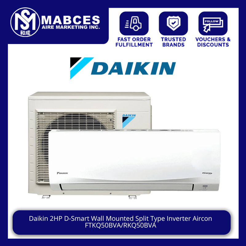 Daikin 2HP D-Smart Wall Mounted Inverter Aircon with WIFI FTKQ50CVAF ...