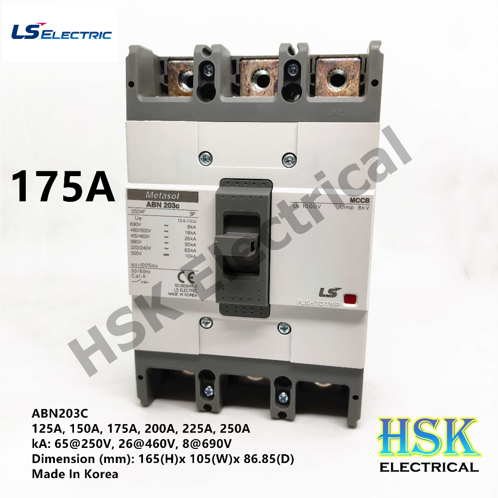 15A to 250A ABN 3pole LS Electric MCCB Molded Case Circuit Breaker ...