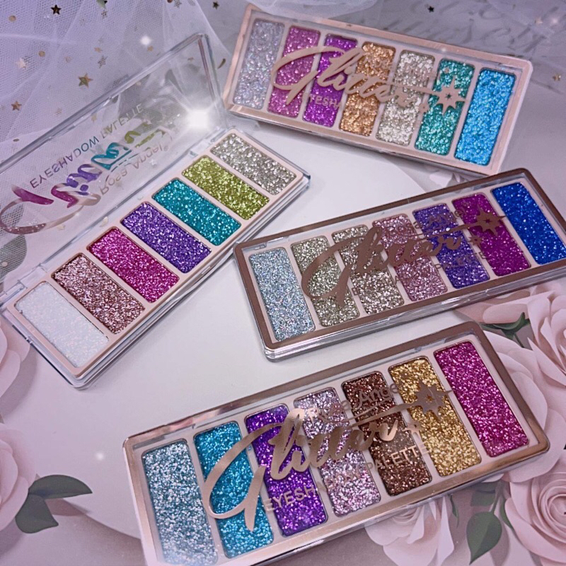 5 color Shine Glitter Beautiful Fragment Eyeshadow Tray Eye Shadow ...