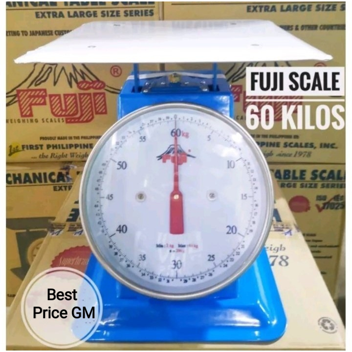 Fuji 60 kg. Flat Table Scale Timbangan 60 kilo Weighing Scale 60 kg ...