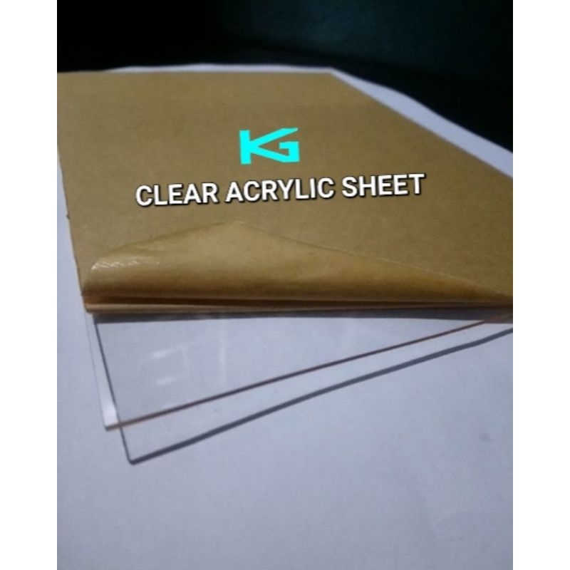 Acrylic Sheet Transparent CLEAR 2MM kapal Customize Plastic Flexi Glass ...