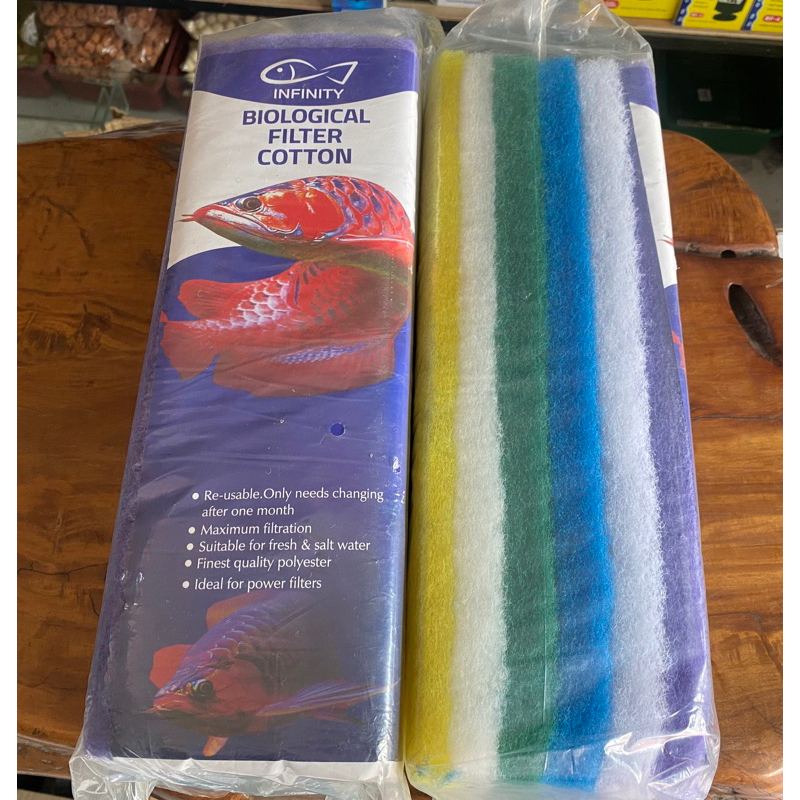 INFINITY BIOLOGICAL FILTER COTTON 6pcs washable | Shopee Philippines