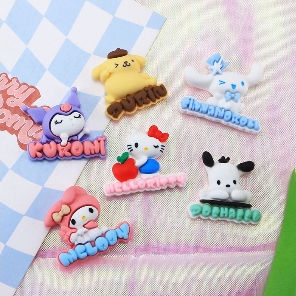 DIY resin charms big sanri name tag design mix by piece sanri #14 #15 ...