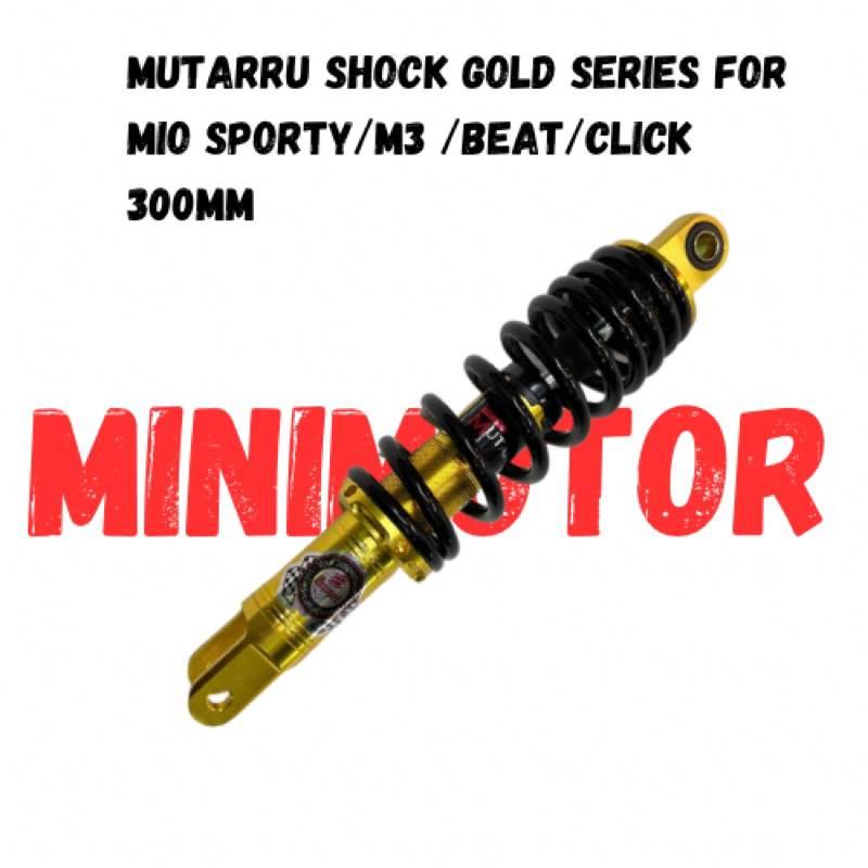 MUTARRU REAR SHOCK FOR MIO SPORTY/M3 / BEAT 300MM | Shopee Philippines