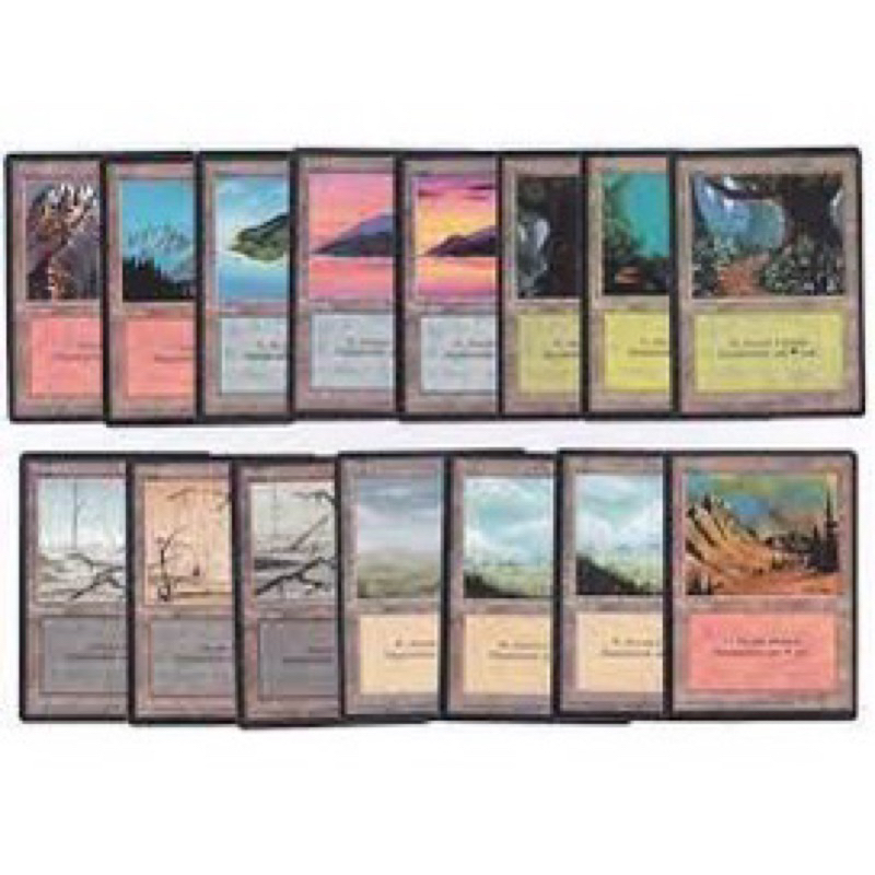 [USED] MTG OLD FRAME BASIC LANDS WHITE BORDER - 10pcs Assorted Set pack ...
