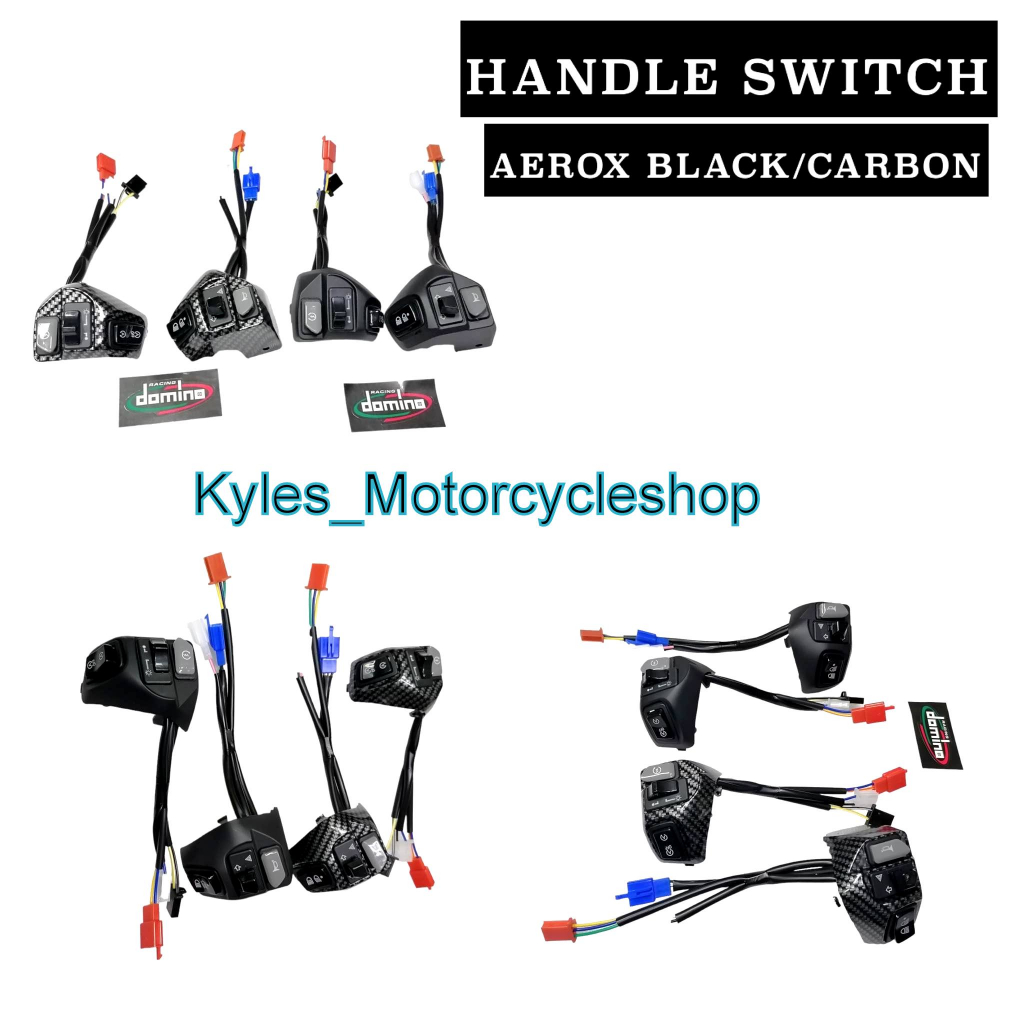 Domino Handle Switch For Aerox 155 Carbon/Black | Shopee Philippines
