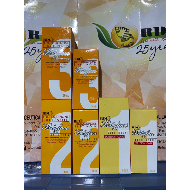 RDL BABYFACE SOLUTION #3, 2 ,& 1(30ML&60ML) | Shopee Philippines