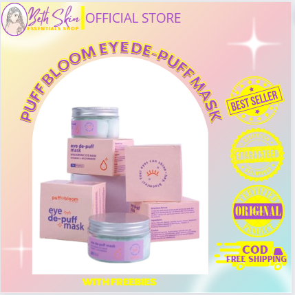 Puff and Bloom Eye De-Puff Mask Hyaluronic Eye Mask with Vitamin C and ...