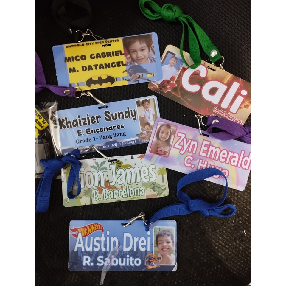 GIRL DESIGNS - PVC Name plate - Name Tags back to back Student ...