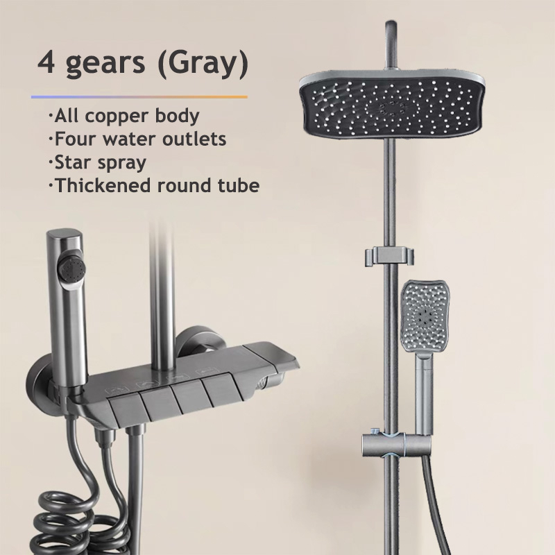 Shower Set 4 in 1 Piano Key DesignHot And Cold Rain Shower Set With ...
