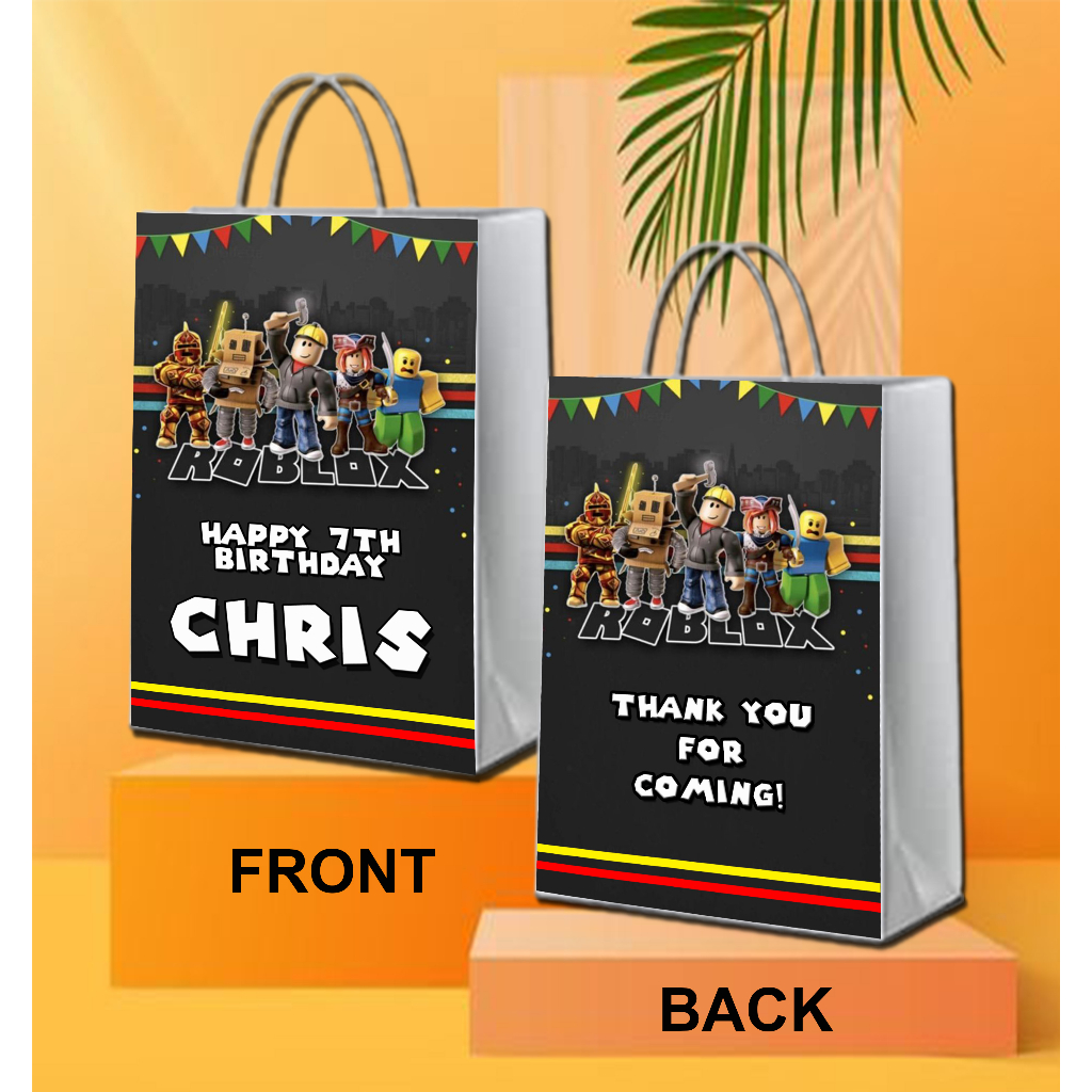Roblox D2 Birthday Party Loot Bag / Paper Bag (10pcs./order) | Shopee ...