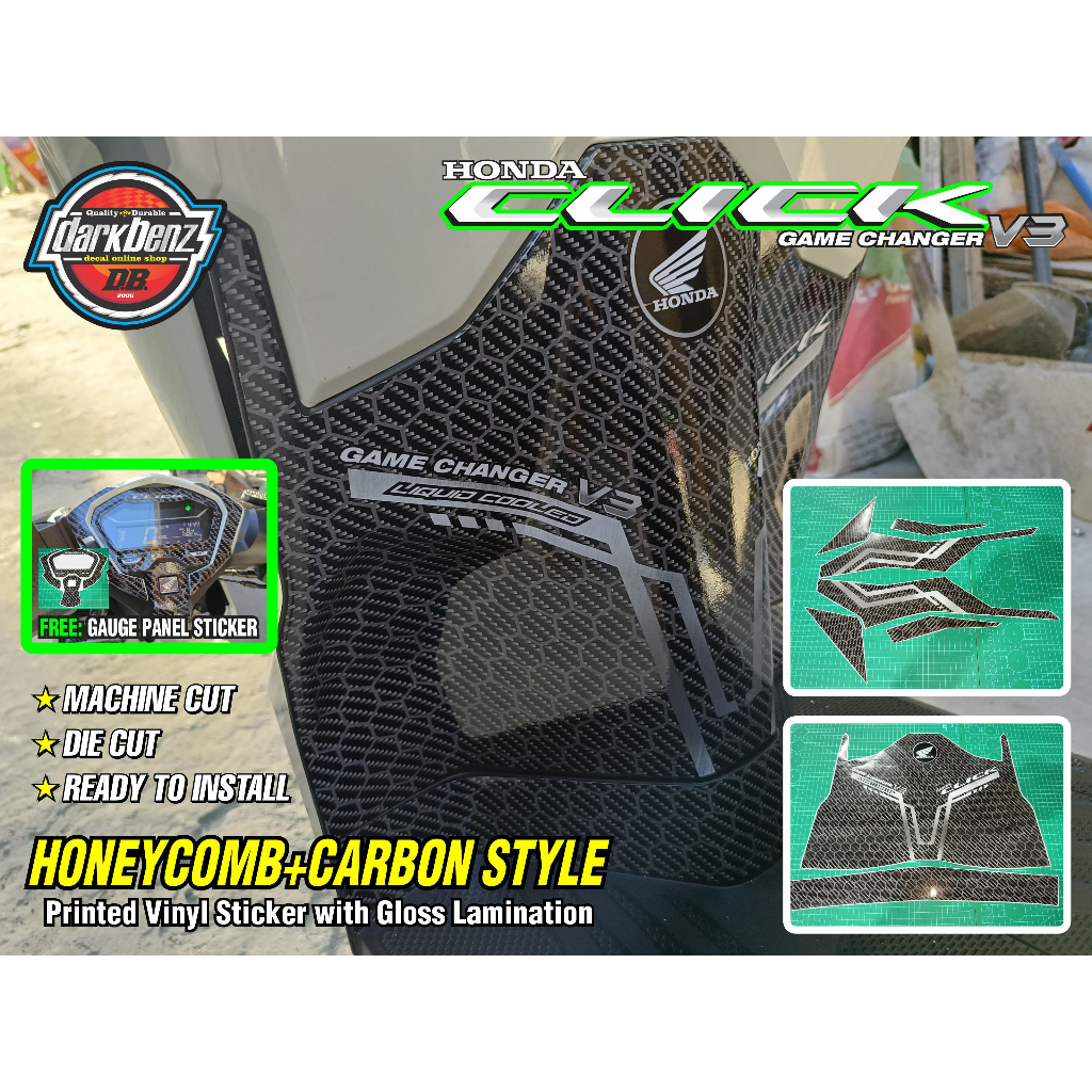 Honda Click Version 3 New Concept Quality Printed Sticker Decal ...