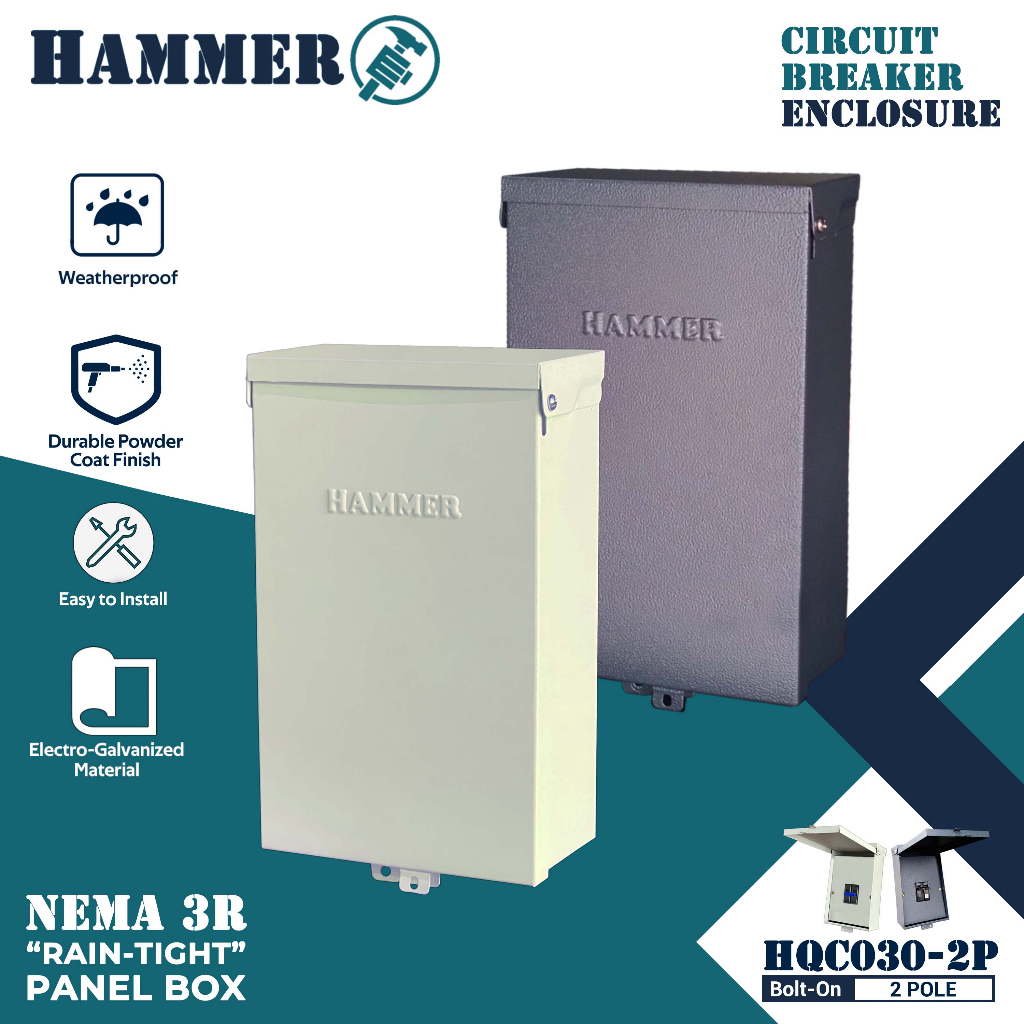HAMMER NEMA 3R RAIN-TIGHT PANEL BOX Electrical Enclosure (Breaker NOT ...