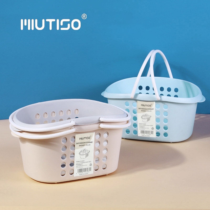 Miutiso Portable Plastic Bathroom Storage Basket Organizer Basket ...