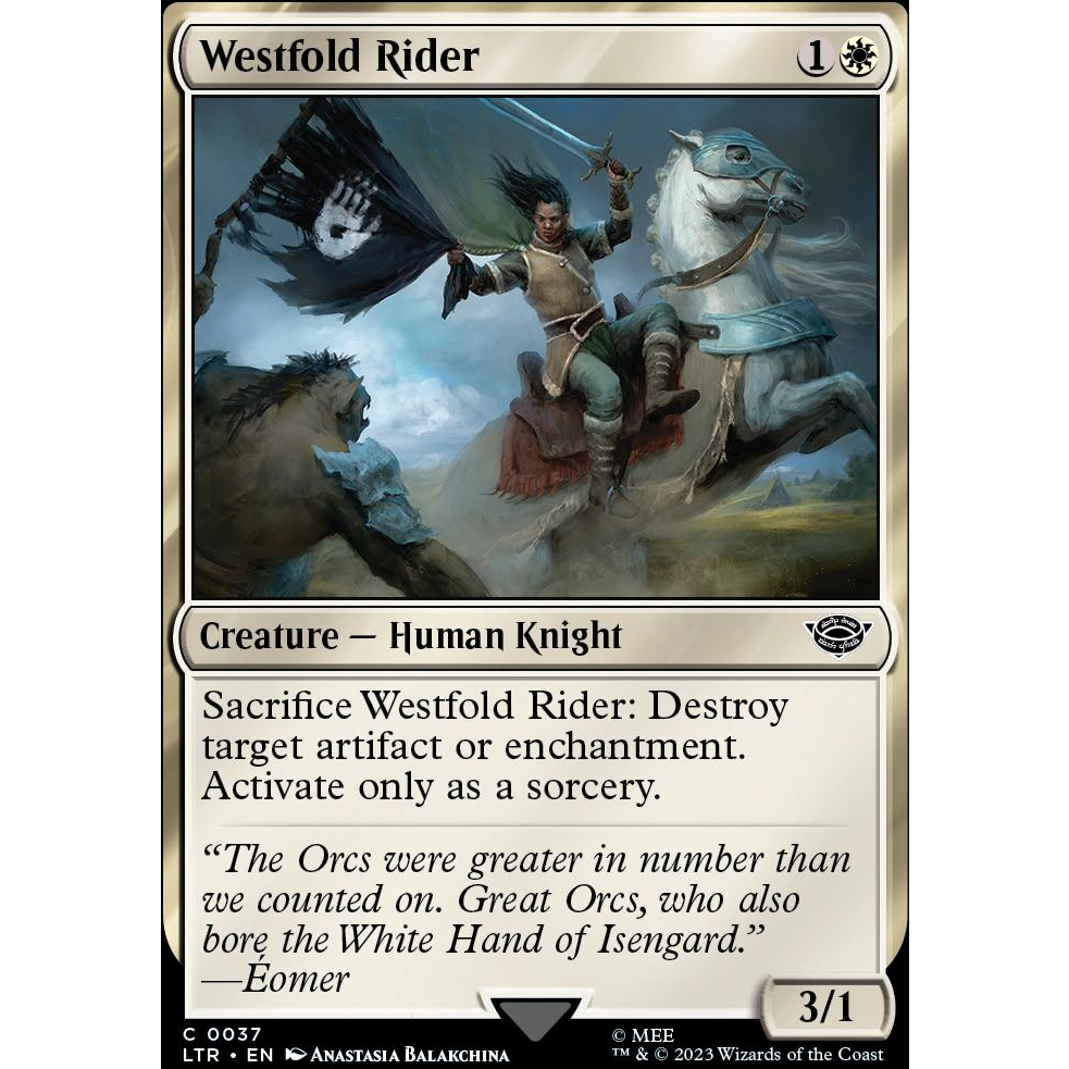 Westfold Rider Common The Lord of the Rings LOTR Magic the Gathering ...