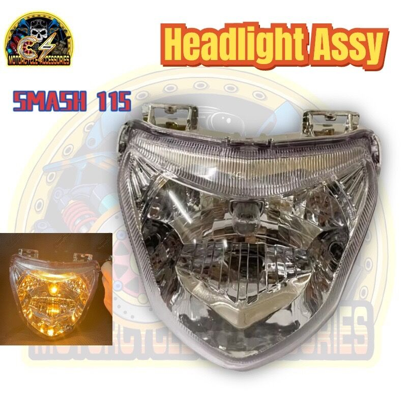 CS Motorcycle Suzuki Smash 115 / 110 New Titan Headlight Assembly w ...