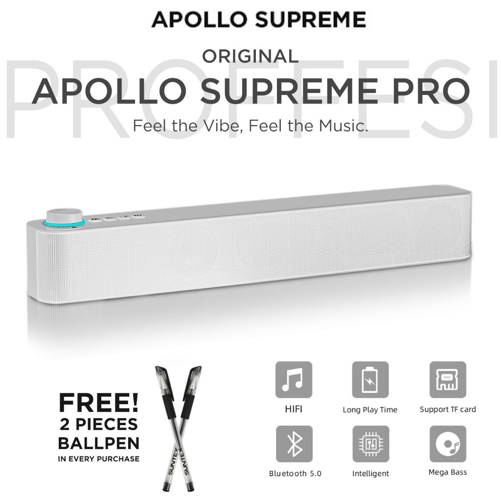 Apollo Supreme Pro Bluetooth Speaker Stereo Powerful Music Player Bass ...